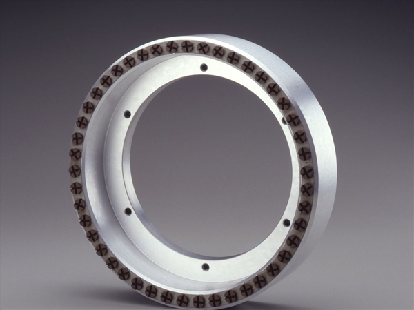 Diamond pellet wheel for surface grinding of hard brittle materials ...